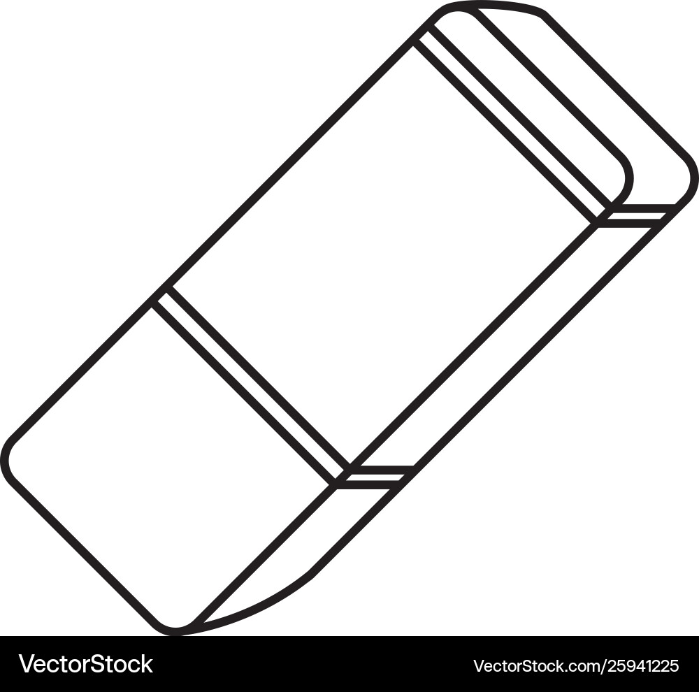 Eraser school supply isolated icon Royalty Free Vector Image