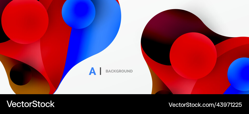 Flowing geometric shapes minimalist abstract Vector Image