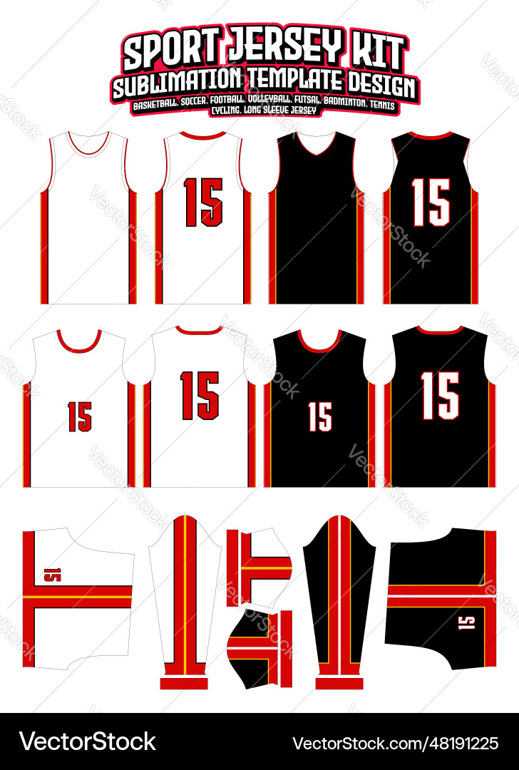 Heat jersey design sportswear pattern template Vector Image