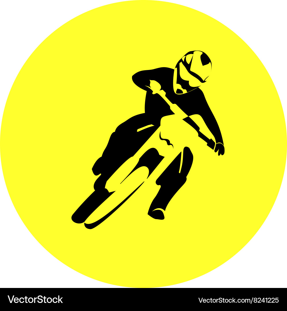 Motocross enduro rider Royalty Free Vector Image