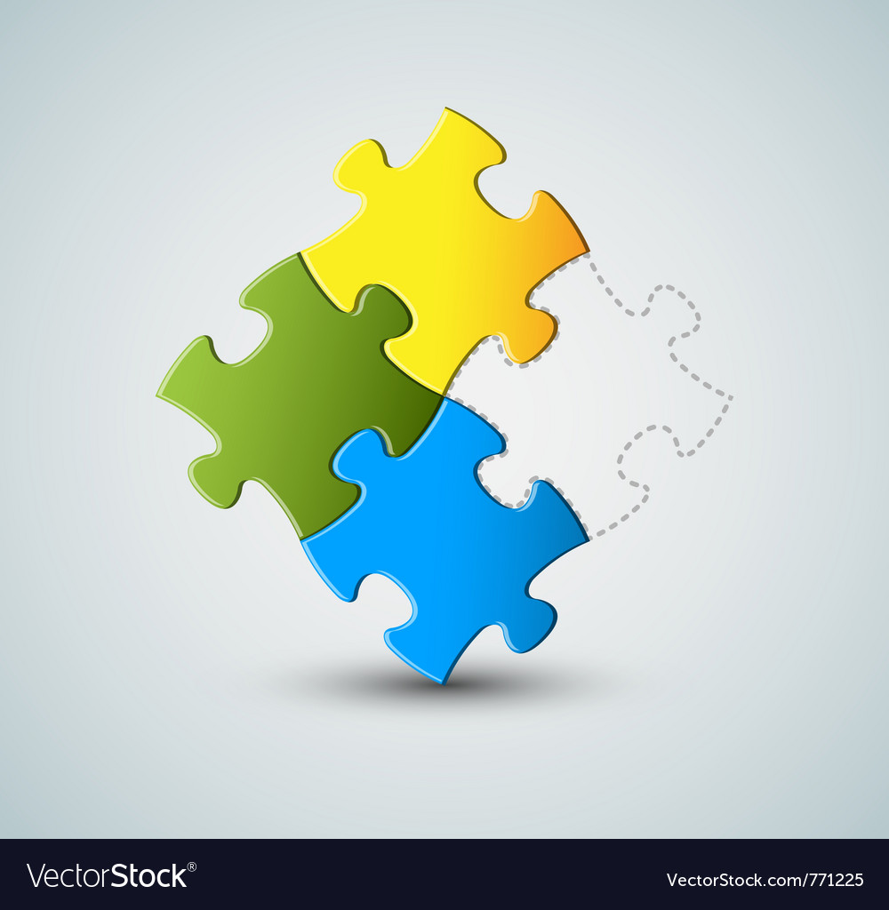 Puzzle solution Royalty Free Vector Image - VectorStock
