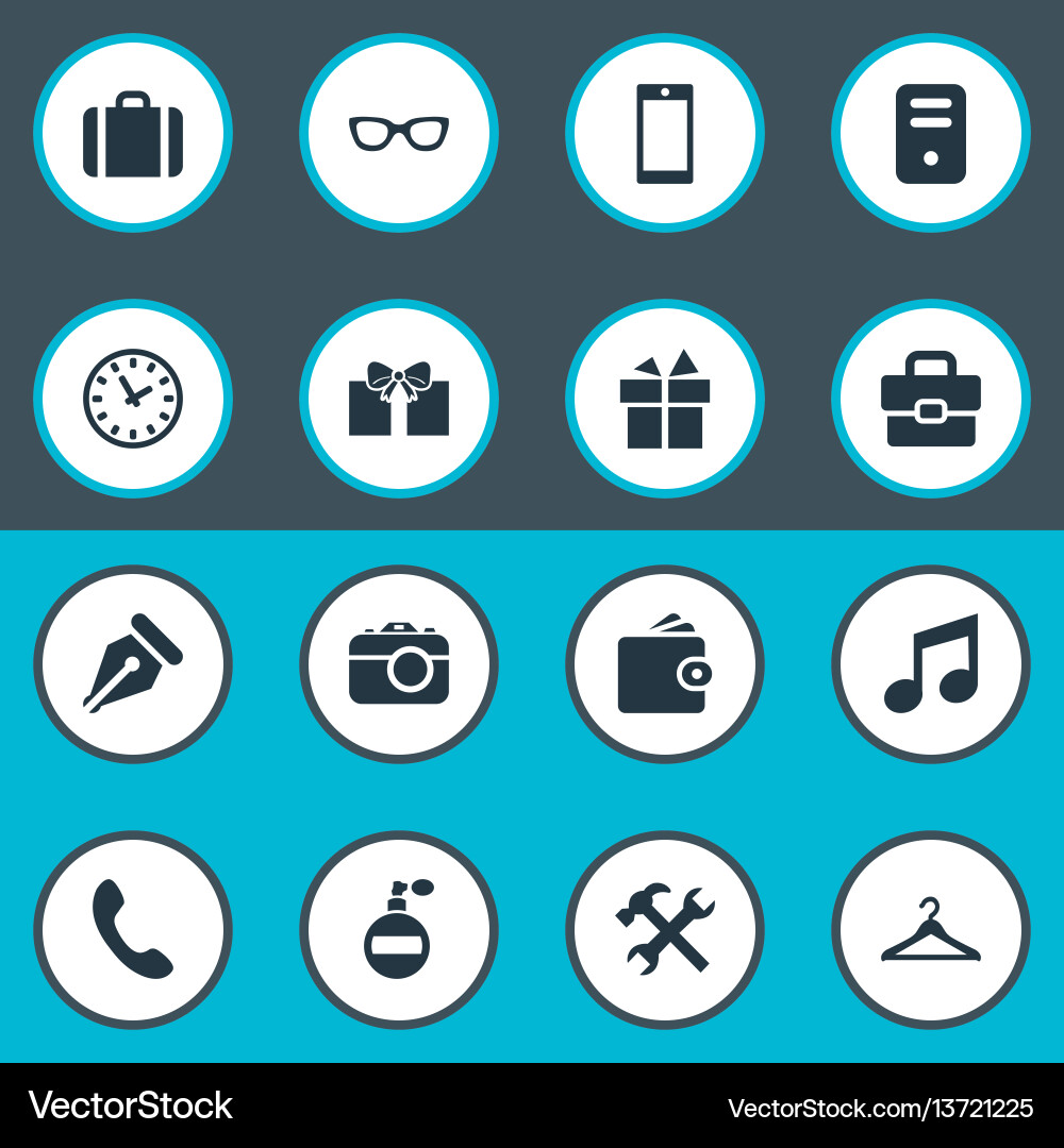 Set of simple icons element Royalty Free Vector Image