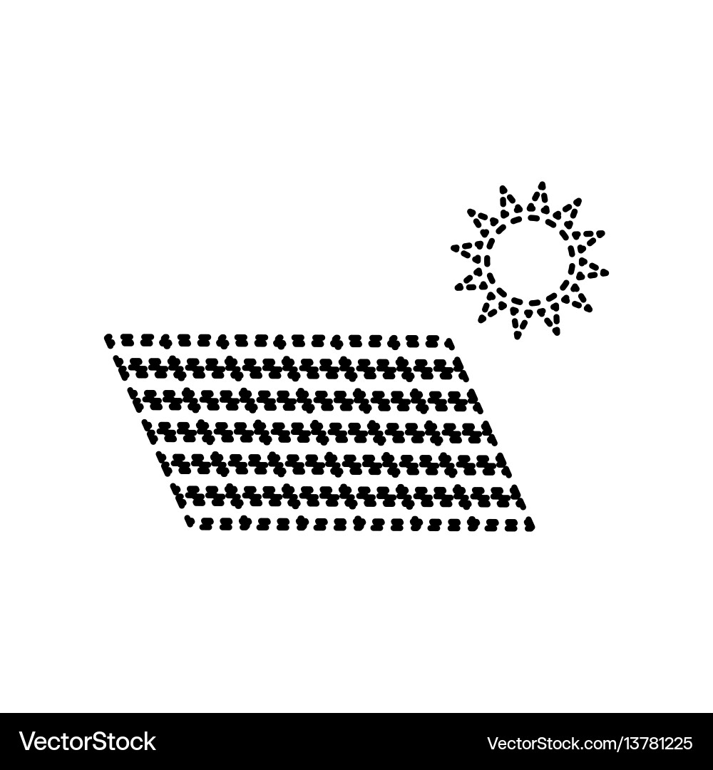 Solar energy panel eco trend concept sign Vector Image