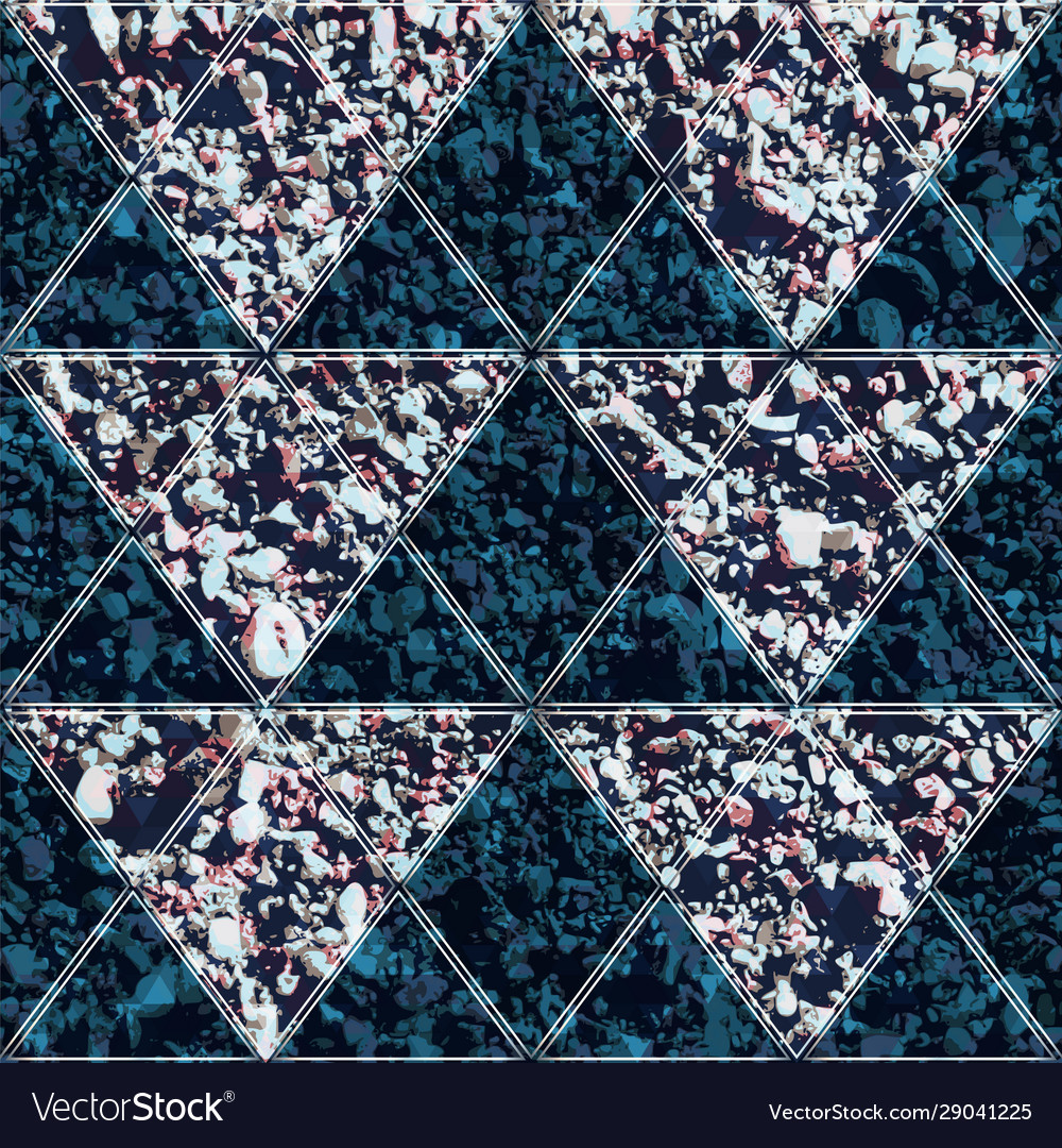Triangle seamless pattern with stone texture Vector Image