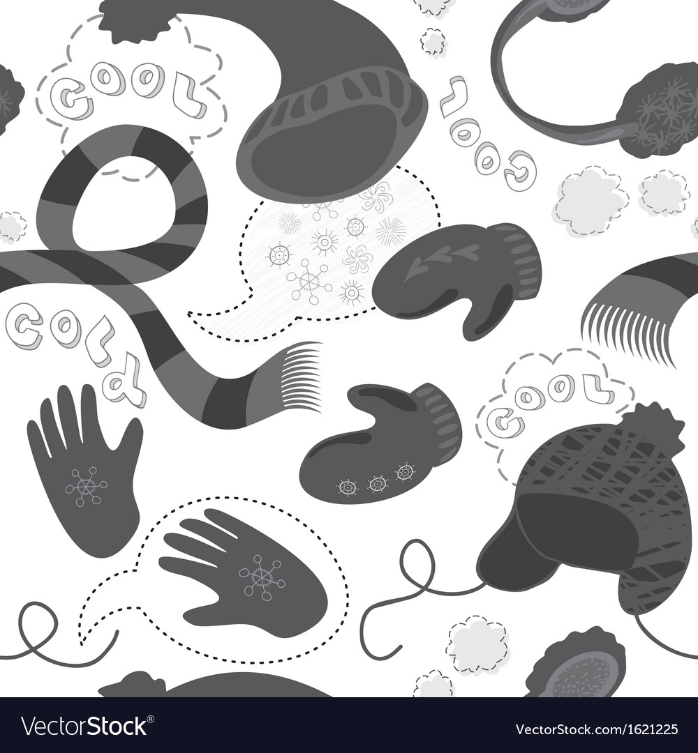 Winter clothes pattern Royalty Free Vector Image