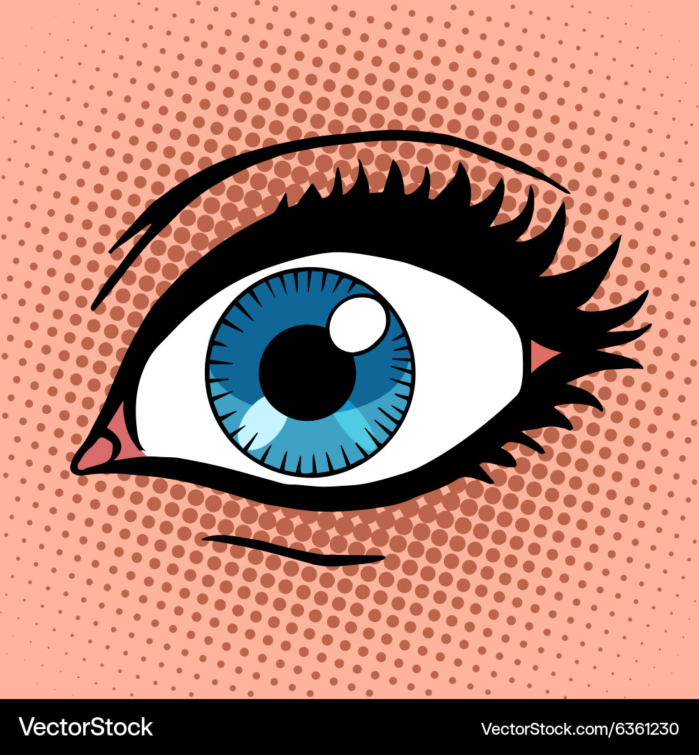 Beautiful female eye with make-up Royalty Free Vector Image