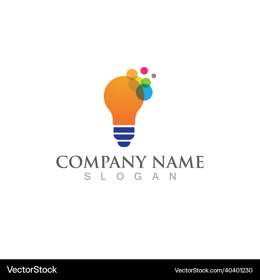 Bulb logo and symbol image Royalty Free Vector Image