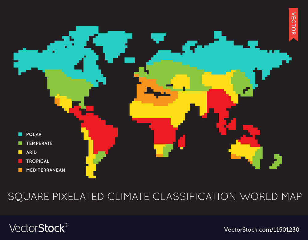 Flat world map infographic map world Royalty Free Vector