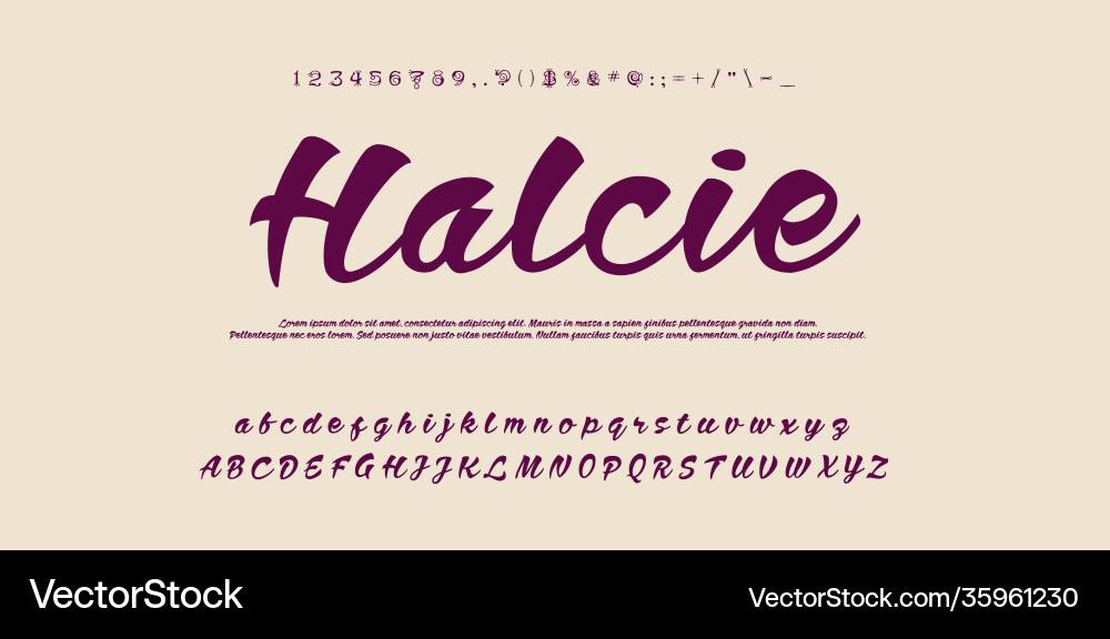 Font design trendy alphabet letters Royalty Free Vector