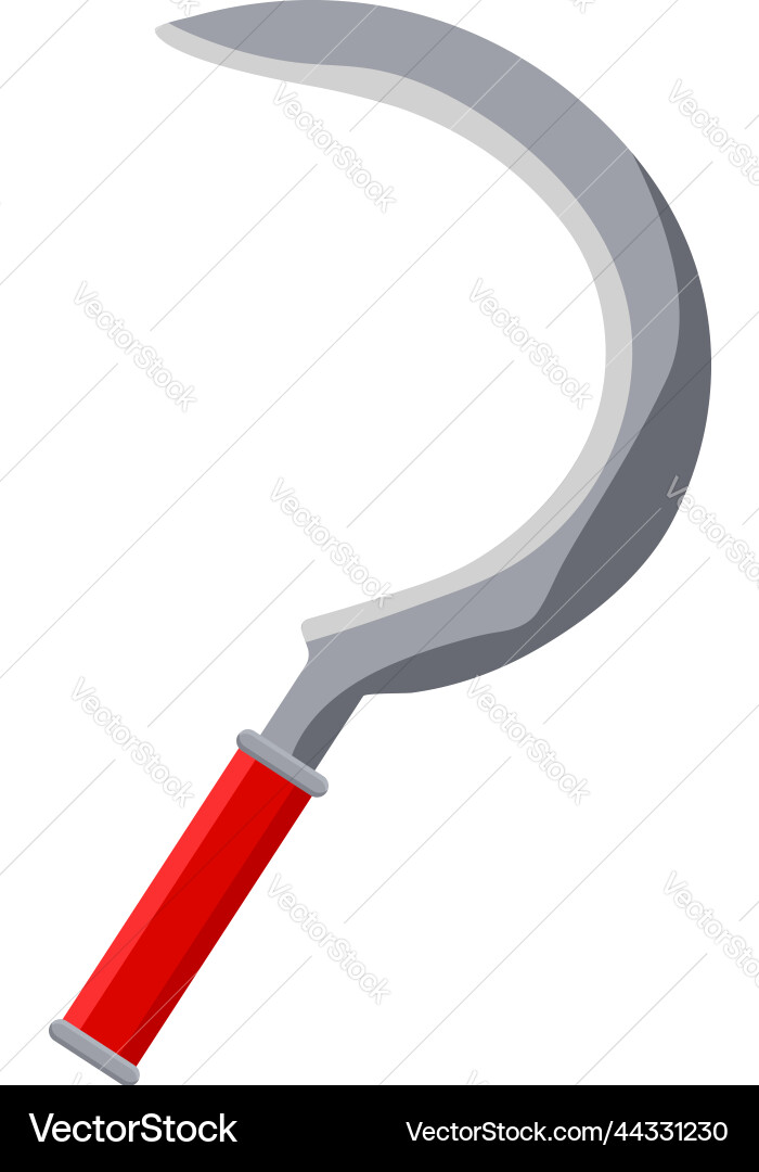 Gardening sickle on a white background Royalty Free Vector