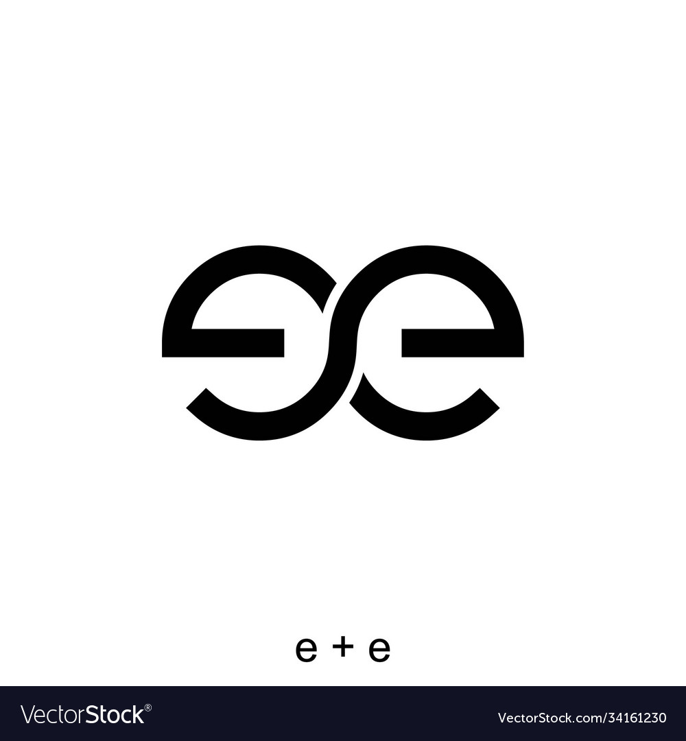 Letter e and e Royalty Free Vector Image - VectorStock