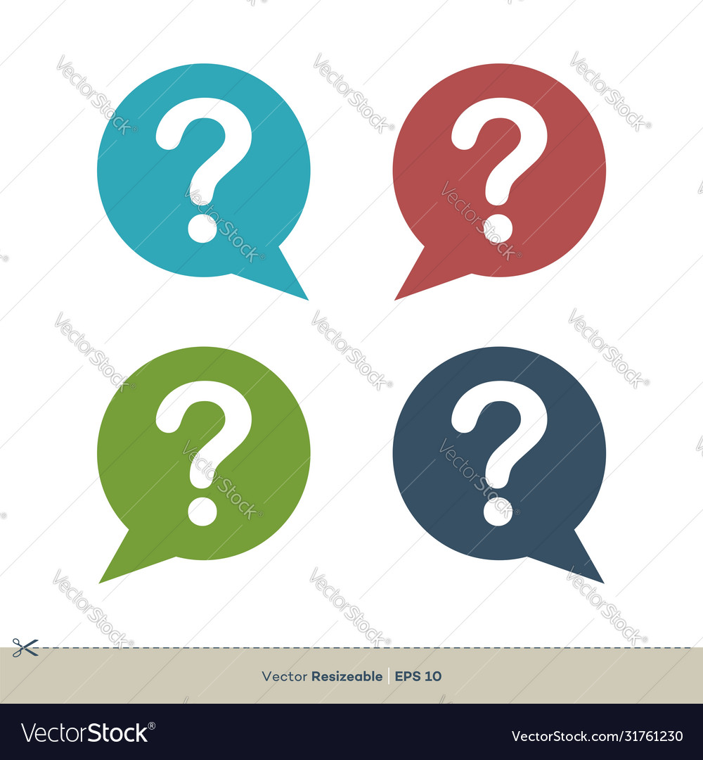 Question sign logo template design eps 10 Vector Image