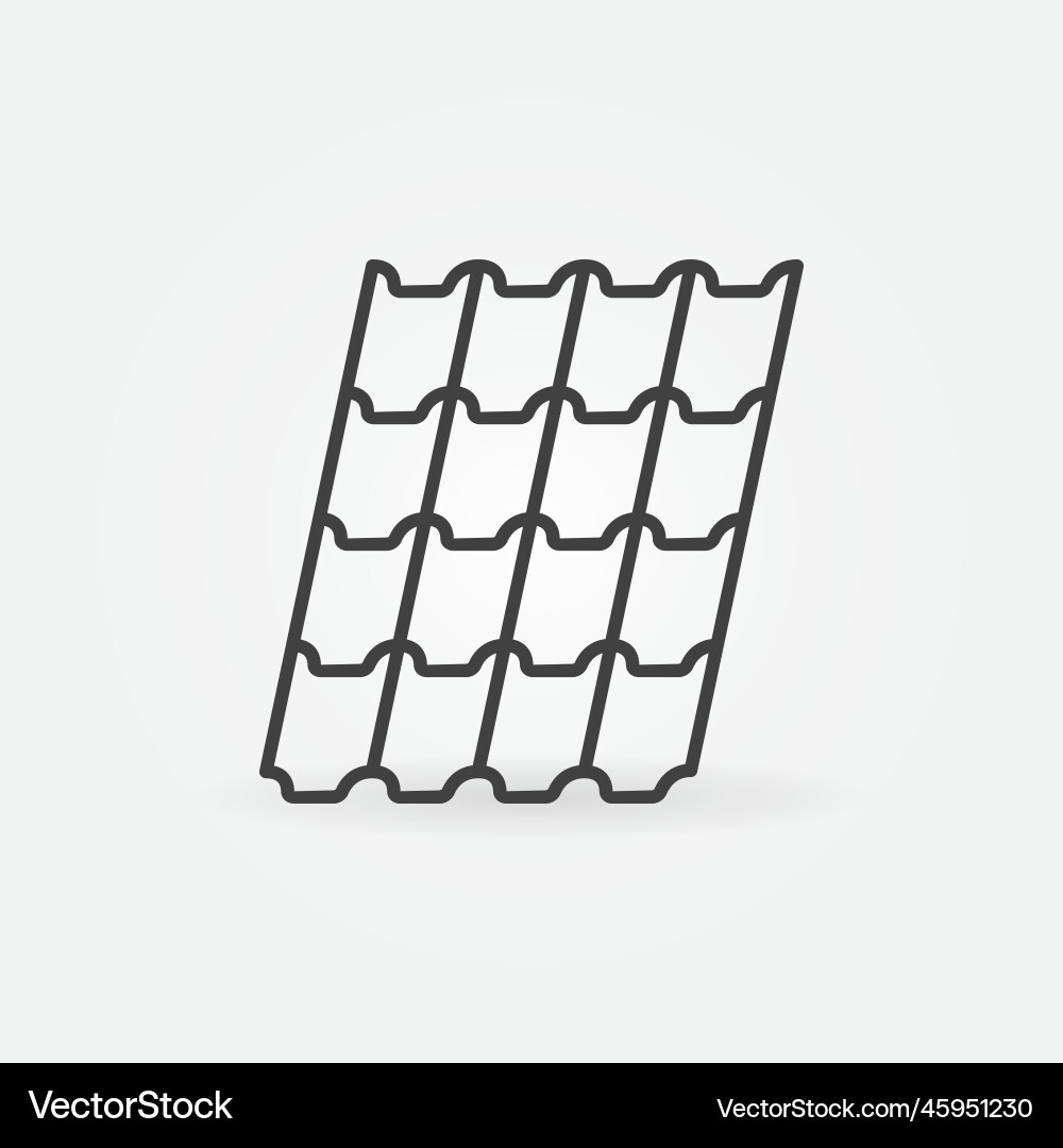 Roofing material concrete tile roof concept Vector Image