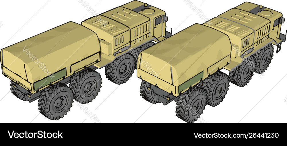 Sand military vehicle on white background Vector Image