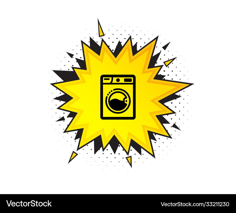 Washing machine icon laundry service sign Vector Image