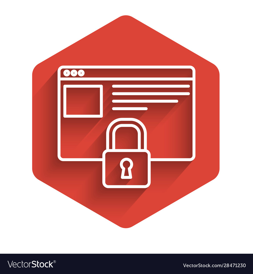 White line secure your site with https ssl icon Vector Image