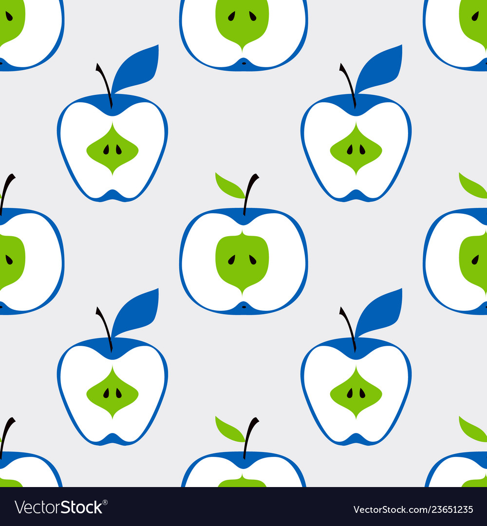 Apple simple pattern Royalty Free Vector Image