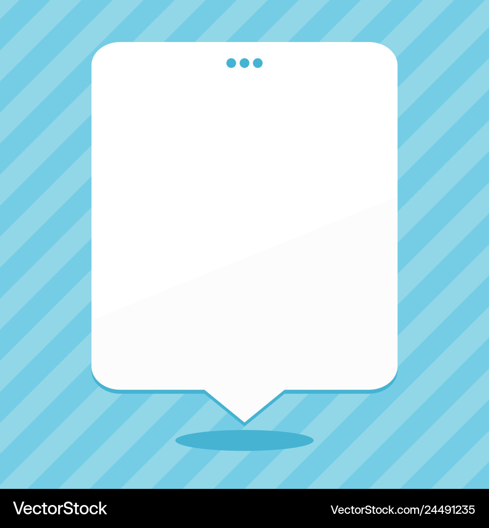 Blank rectangular shape speech bubble with 3 punch