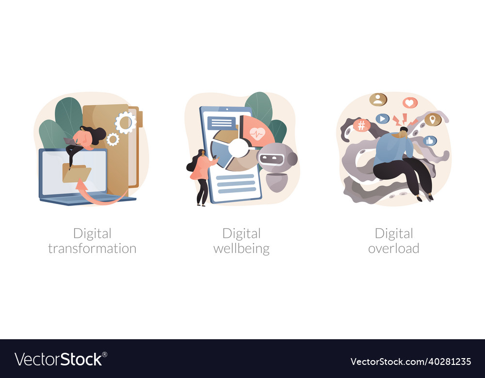 Business digitalization abstract concept Vector Image Business digitalization abstract concept Vector Image