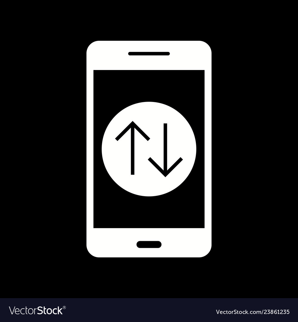 Data connection mobile application icon Royalty Free Vector