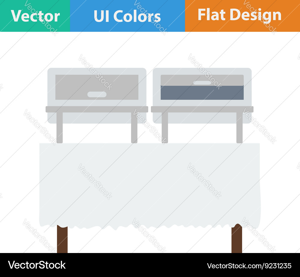 Flat design icon of chafing dish Royalty Free Vector Image