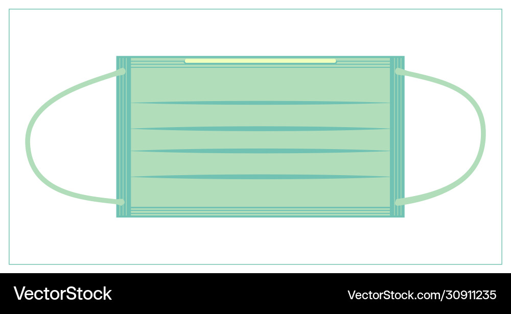 Flat with a medical protective fabric mask Vector Image
