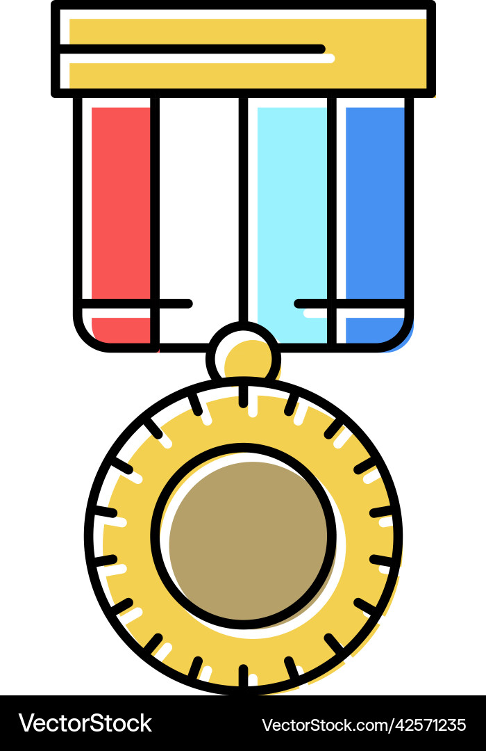 Medallion award color icon Royalty Free Vector Image