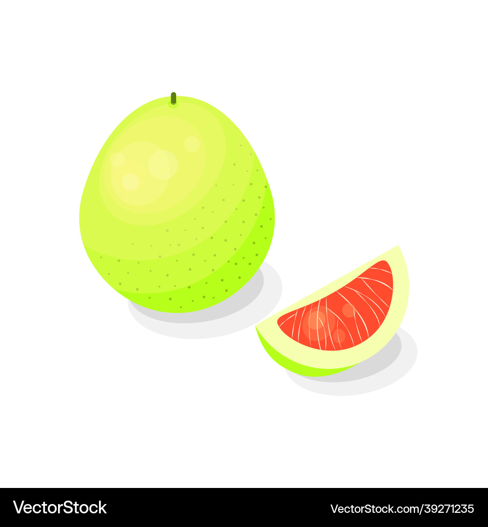 Pomelo fruit in cartoon style Royalty Free Vector Image
