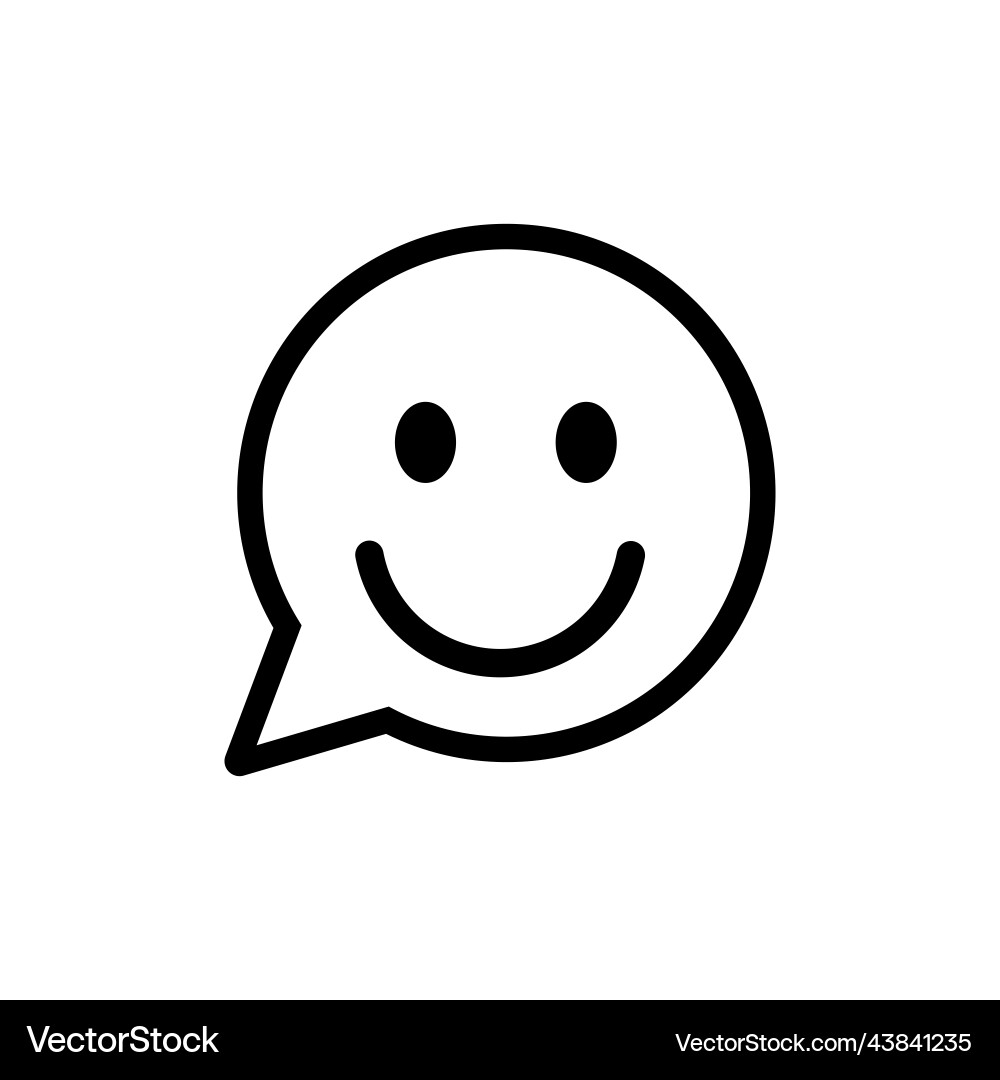 Smile face emoticon icon template color editable Vector Image
