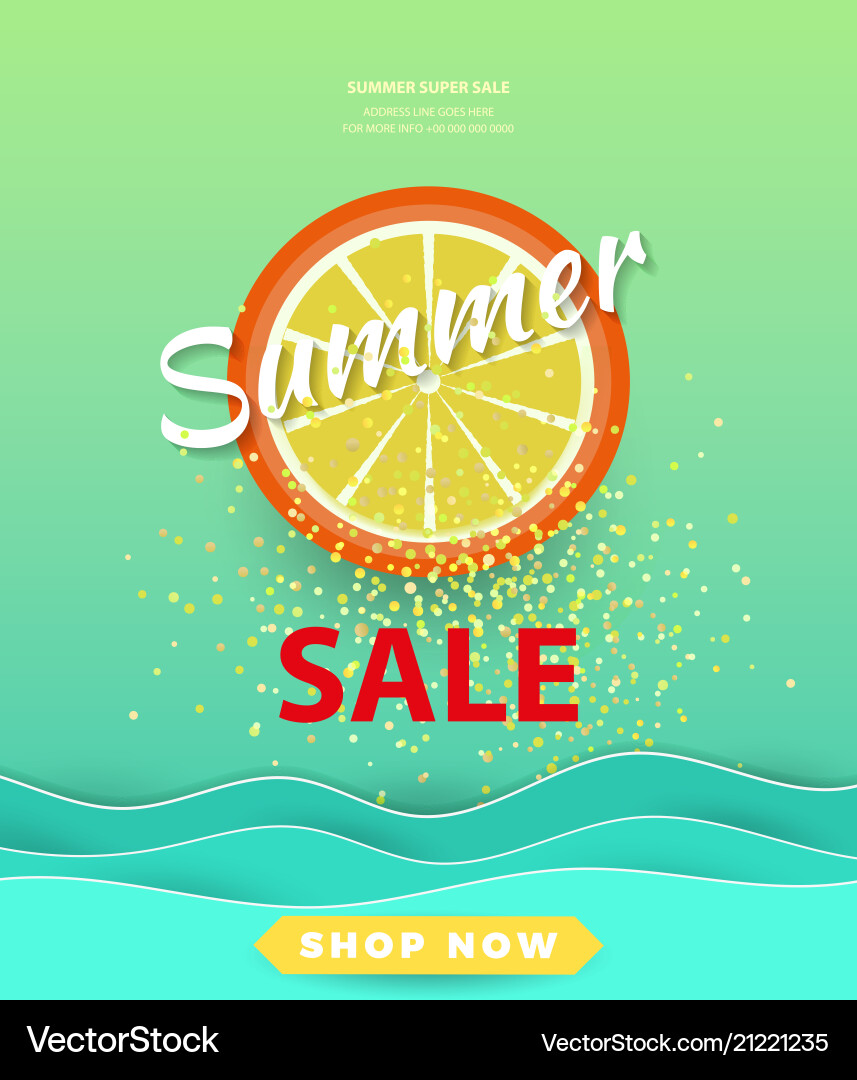 Summer sale background layout for banners Vector Image