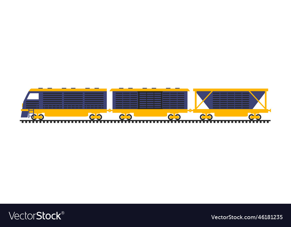 Train with boxes Royalty Free Vector Image - VectorStock