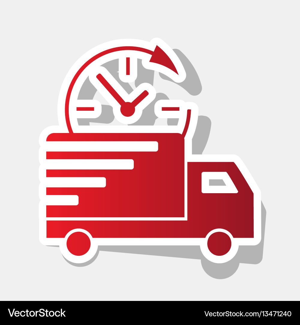 Delivery sign new year Royalty Free Vector Image