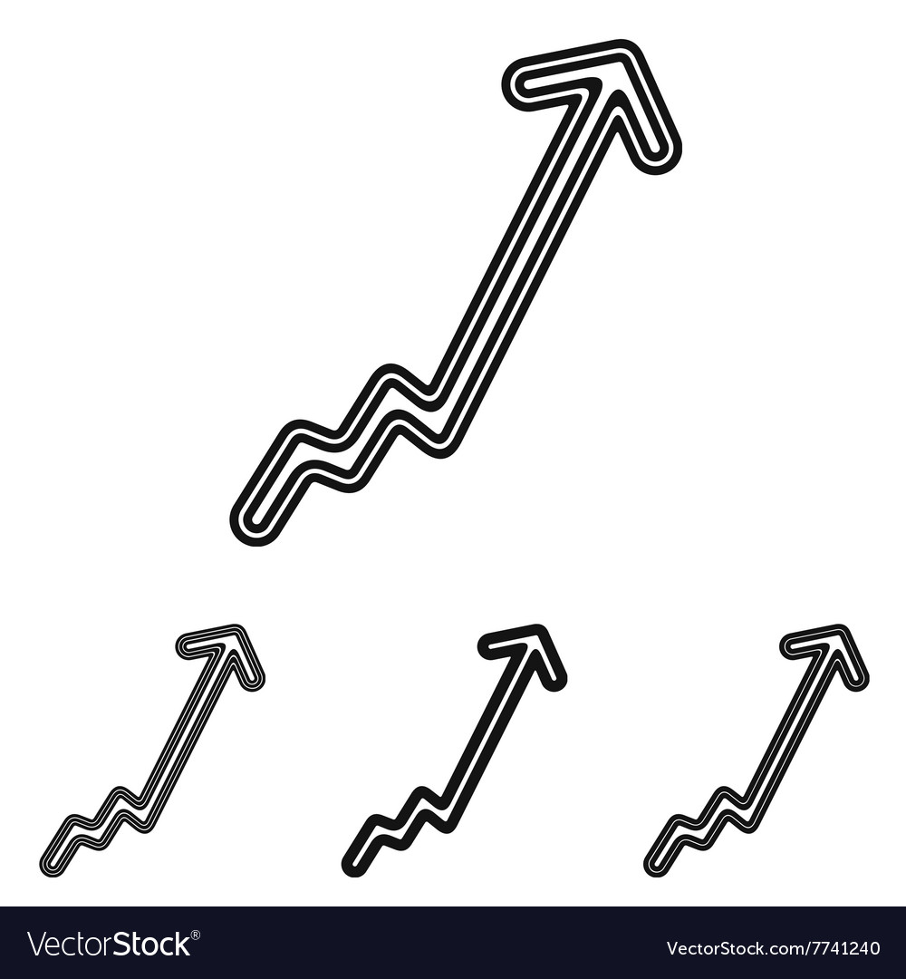 Line progress logo design set Royalty Free Vector Image