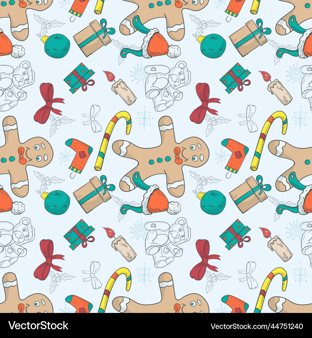 Seamless banner pattern for christmas and new Vector Image