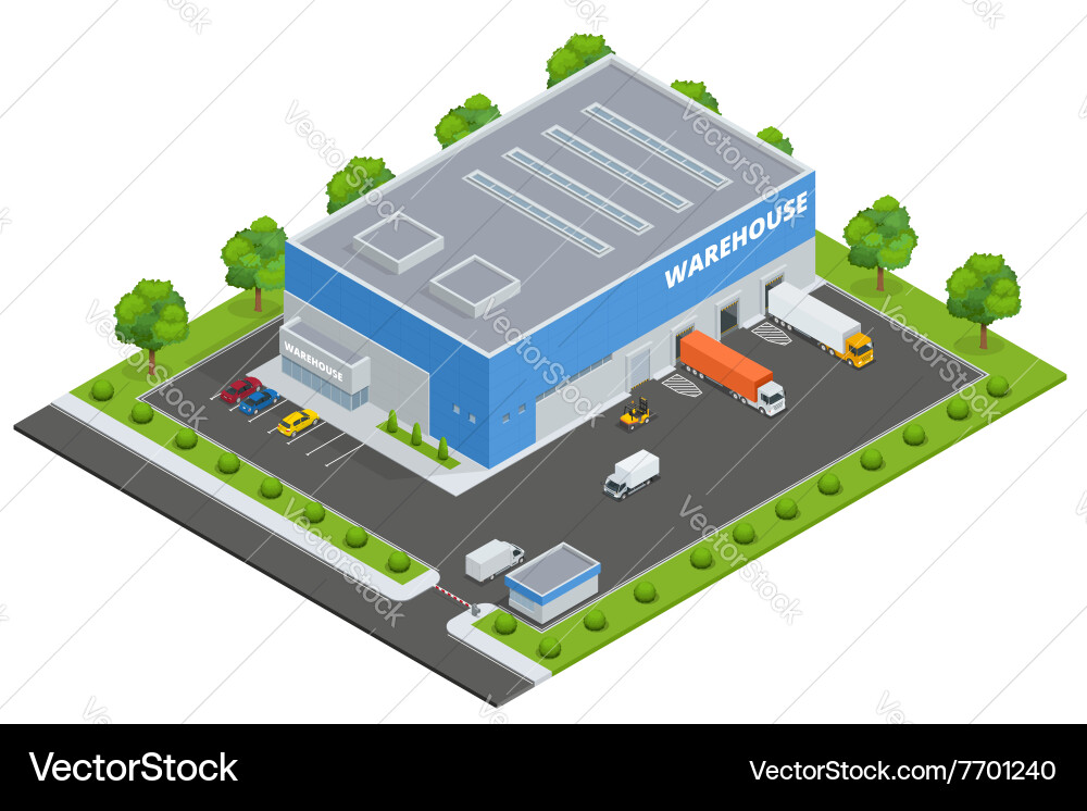Set of flat on the theme logistics Royalty Free Vector Image
