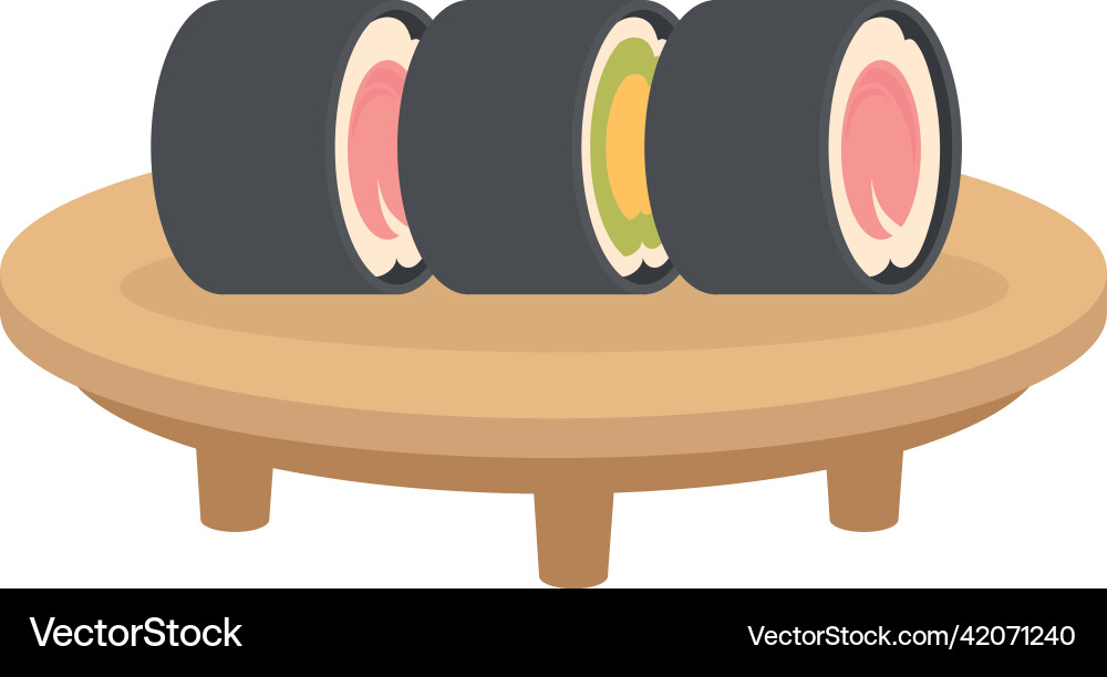 Traditional sushi food Royalty Free Vector Image
