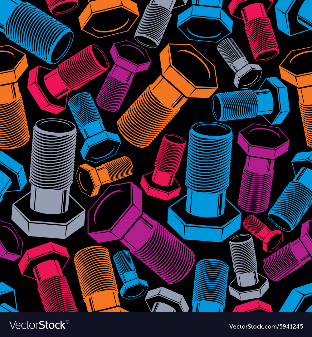Bolt 3d seamless pattern creative background Vector Image