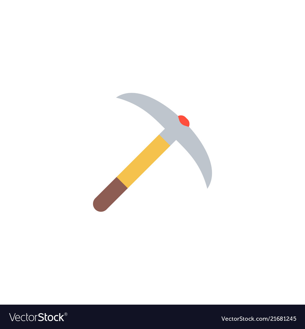 Pick axe icon flat element Royalty Free Vector Image