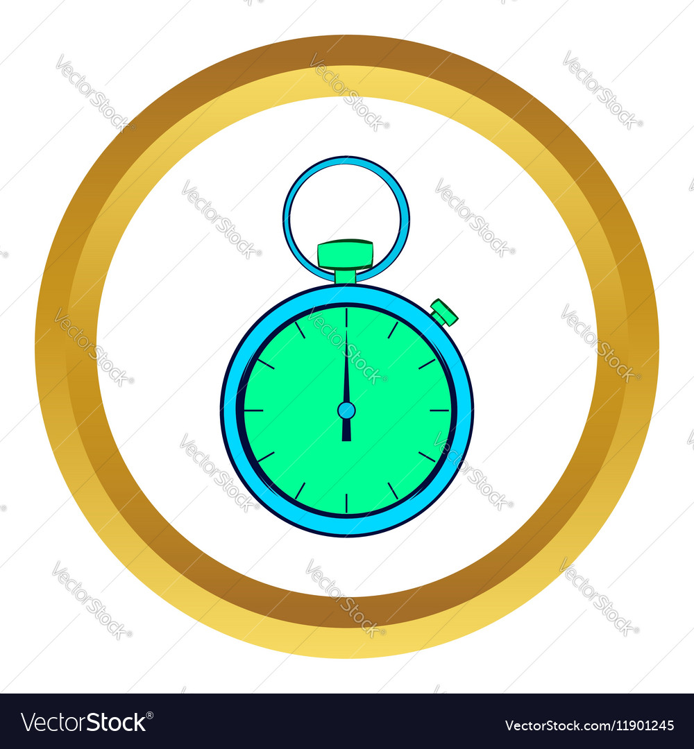Pocket watch icon cartoon style Royalty Free Vector Image Pocket watch icon cartoon style Royalty Free Vector Image