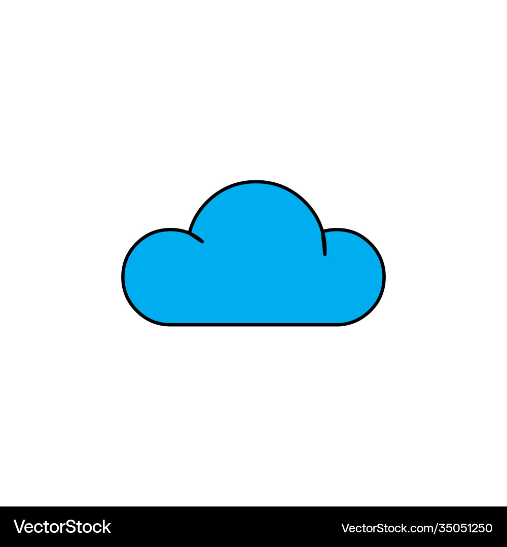 Cloud icon simple flat symbol weather stock Vector Image