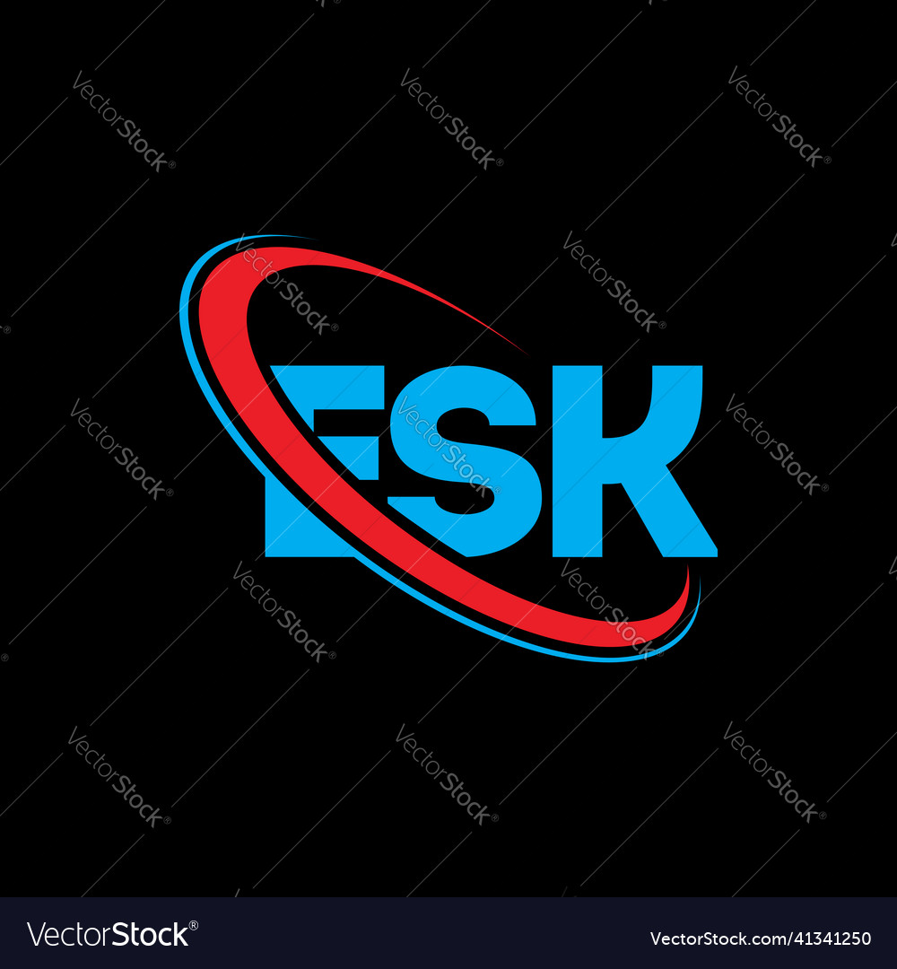 Esk logo letter design Royalty Free Vector Image