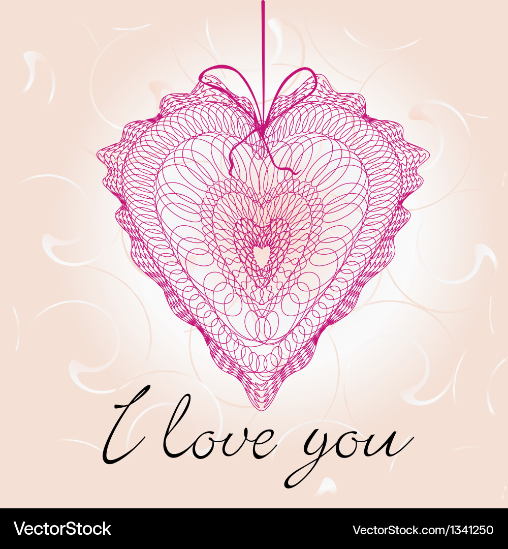Greeting cards with heart shape Royalty Free Vector Image