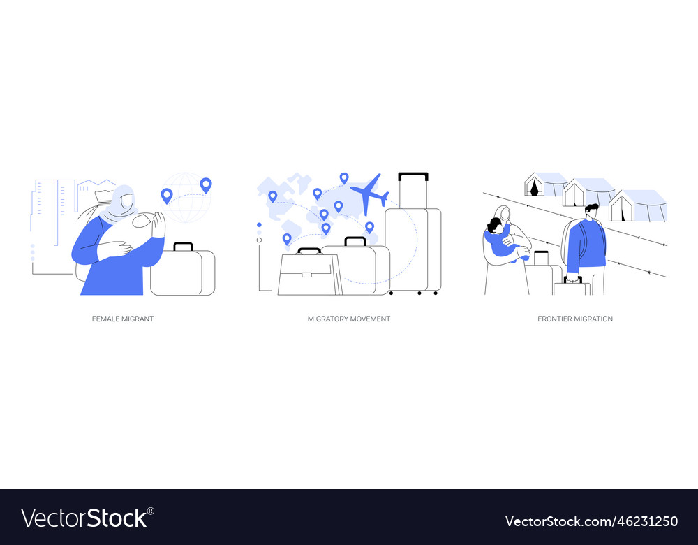Human migration abstract concept Royalty Free Vector Image