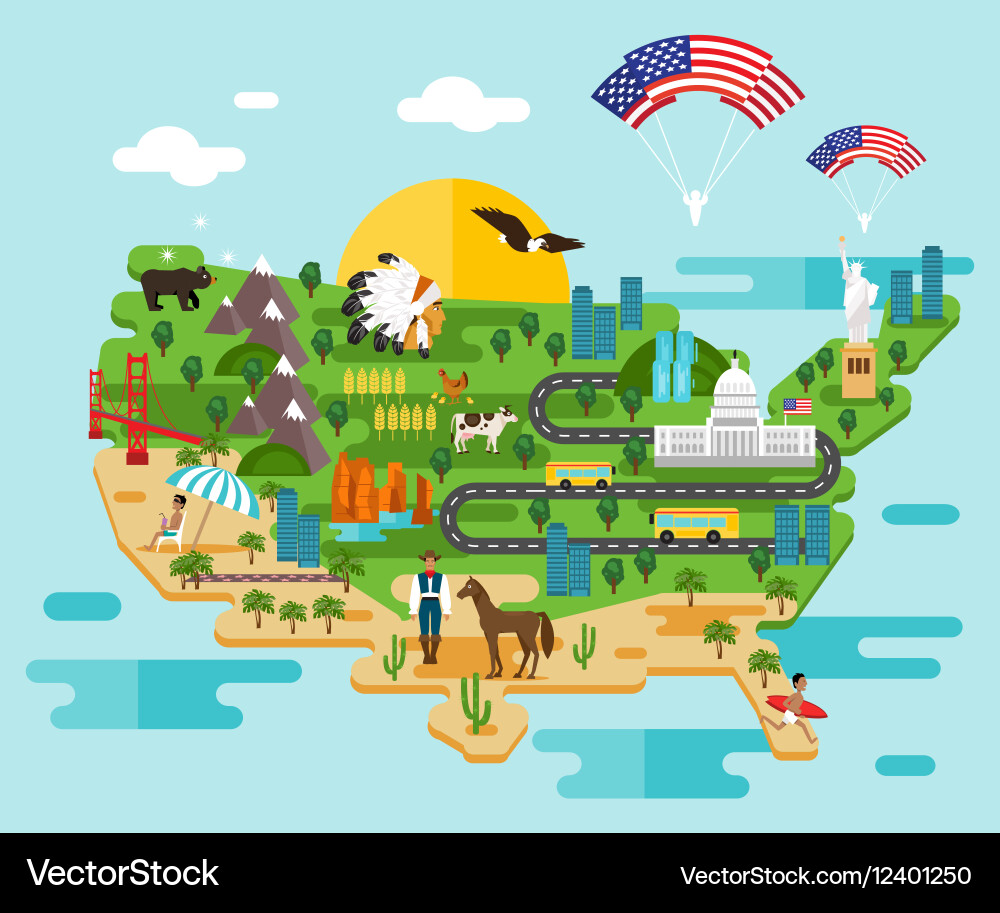 Infographics about america Royalty Free Vector Image