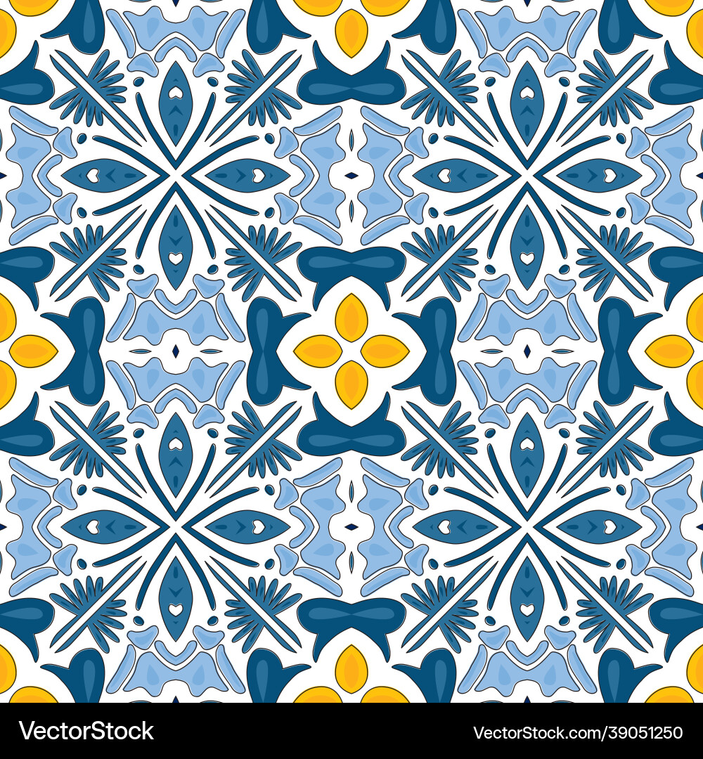 Portuguese tiles Royalty Free Vector Image - VectorStock