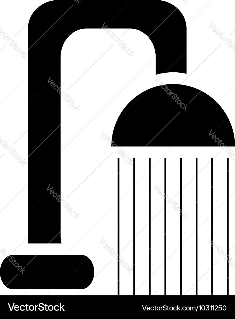 Shower icon in simple style Royalty Free Vector Image