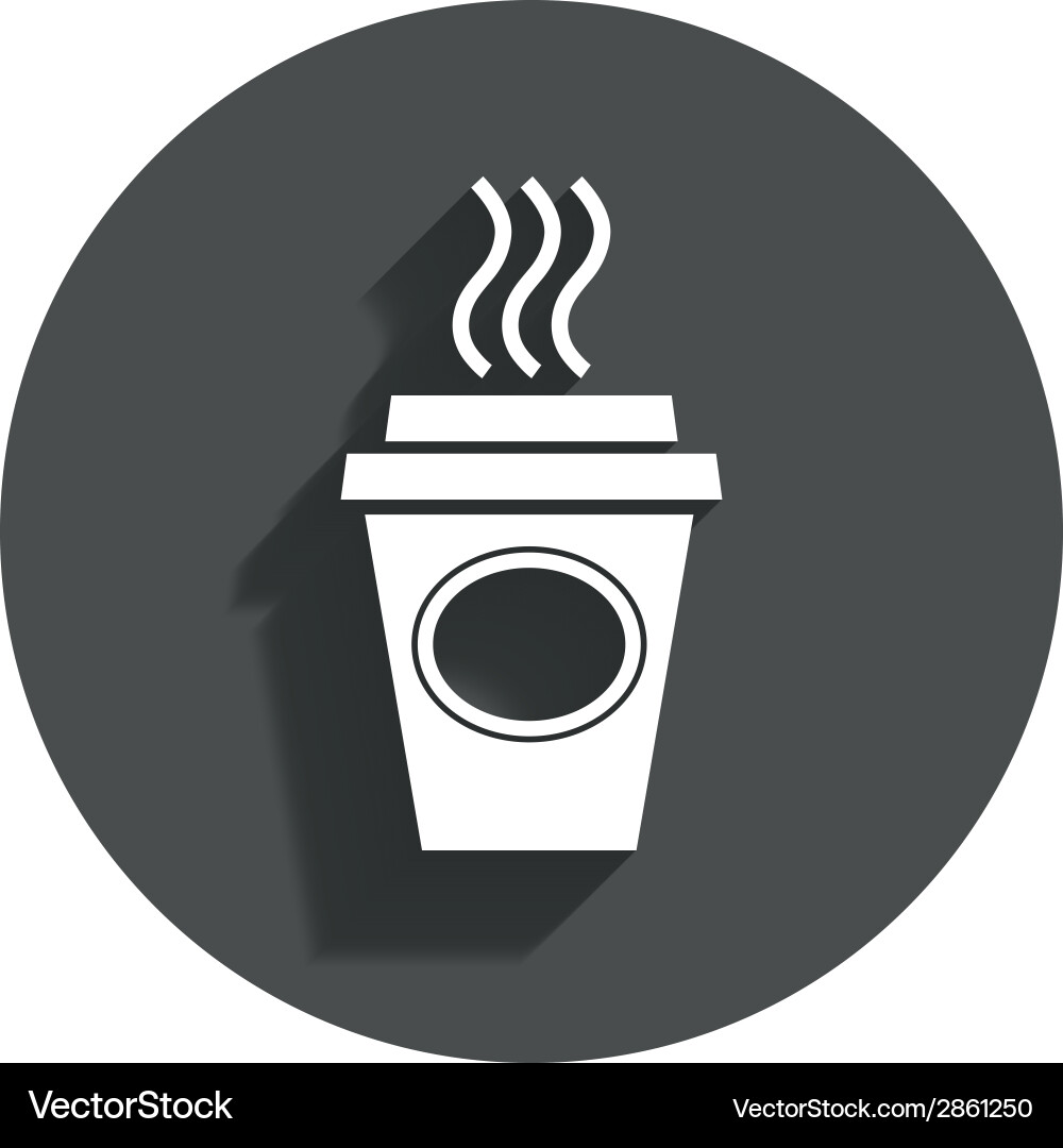 Take a coffee sign icon hot cup Royalty Free Vector Image