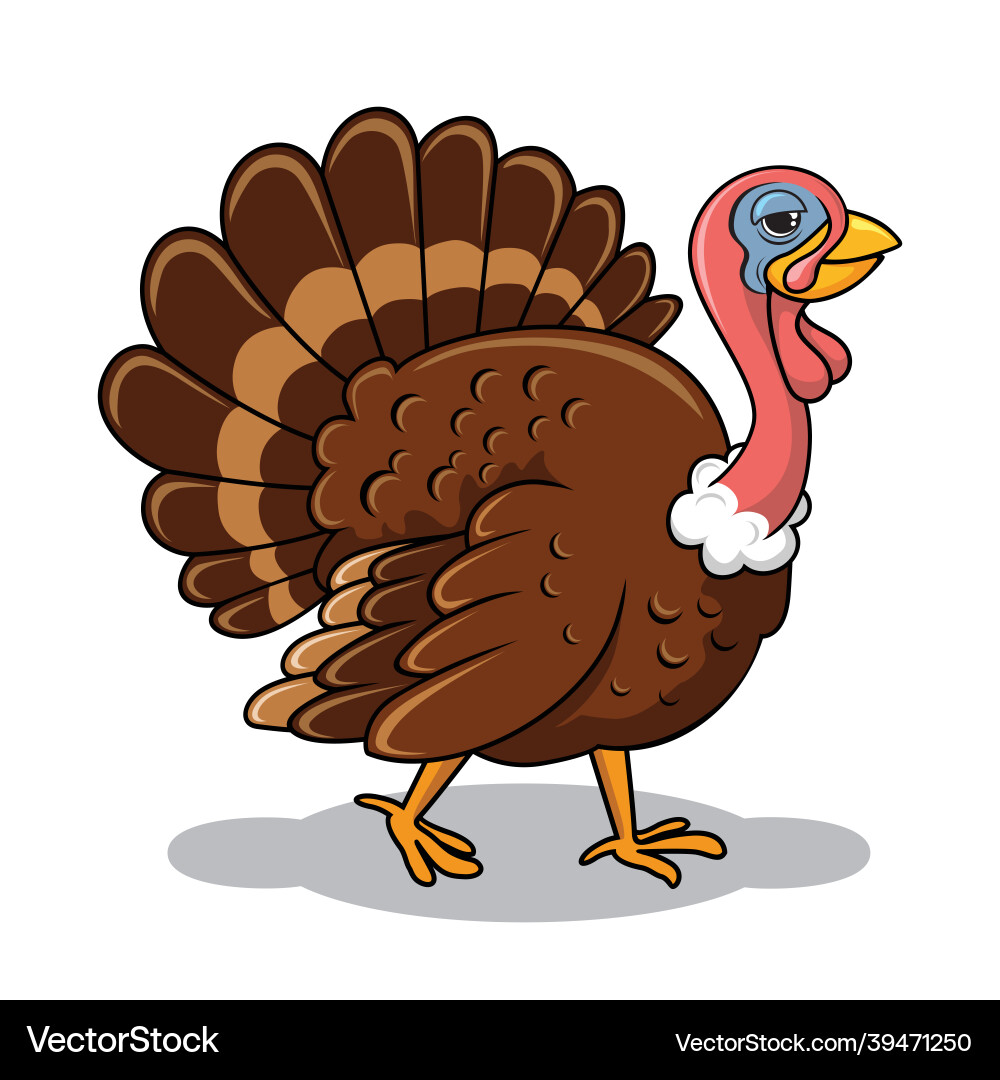 Turkey cartoon isolated Royalty Free Vector Image