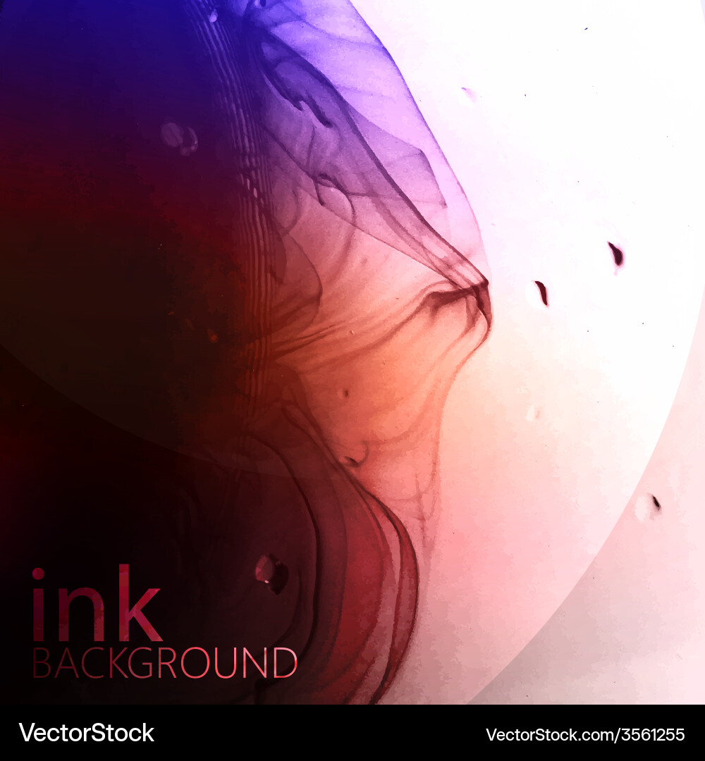 Abstract background of multicolored fluid ink Vector Image
