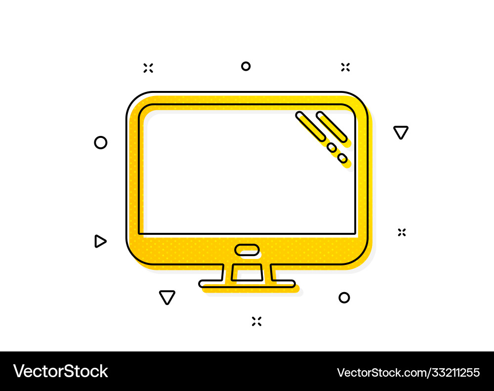 Computer icon pc component sign monitor symbol Vector Image